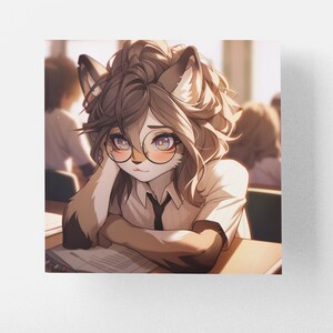 Back to School Furry Art Print: Fursona College Student Print Furry Art ...