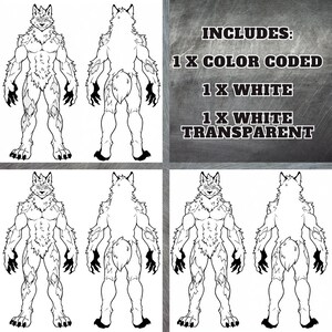 Feral Anthro Wolf Base Fursona Furry: Savage Wolf Fursona Furry Base ...