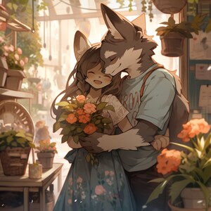 Furry Couple Commission Digital Painting Masterpiece Couple Fursona ...