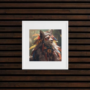 Boho Furry Art Print: Boho Fursona Native Puma Print Furry Art Piece ...