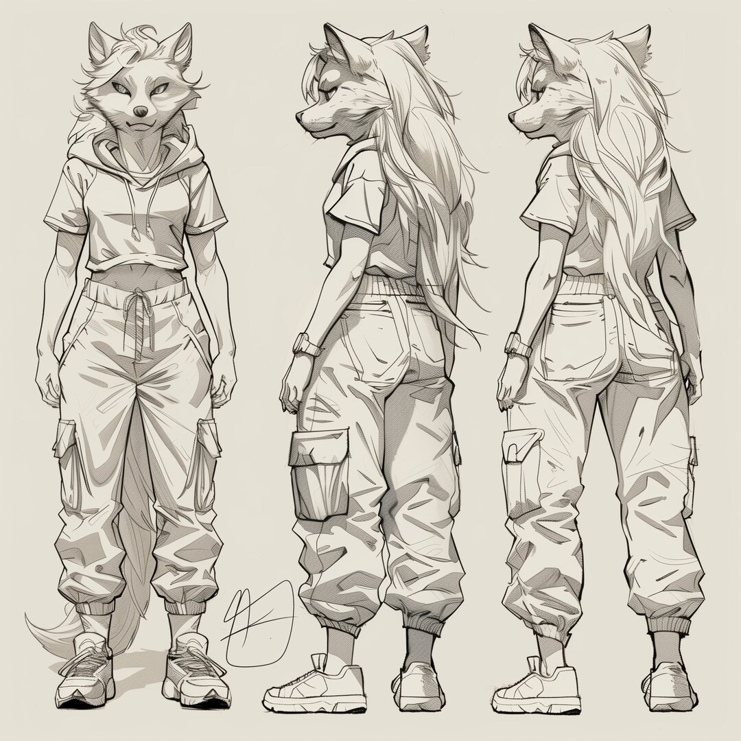 Rough Sketch Fursona Adopt: Fursona Adoptable - Character Reference ...