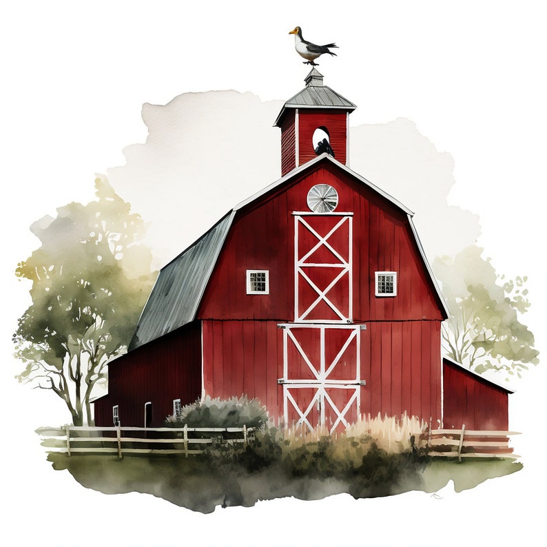 Farm Barn PNG Clipart Bundle for Commercial Use: Cozy - Etsy