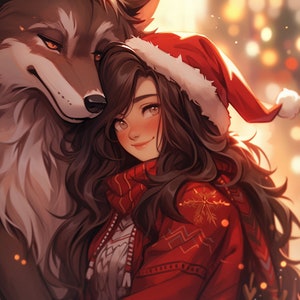 Christmas Furry Couple Commission | XMAS Digital Painting | Masterpiece ...