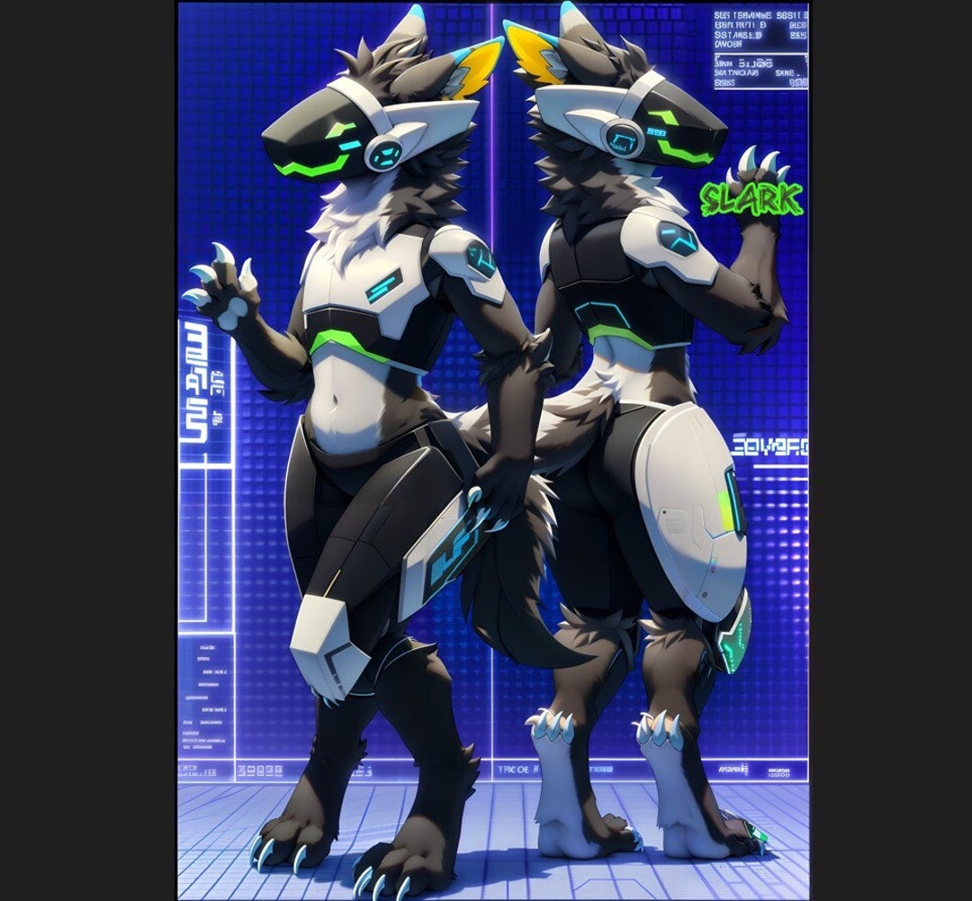 EXCLUSIVE Protogen Adopt: Daily UNIQUE Adoptable Fursona - 17th Marc - Protogen Slark - Only 1 ...