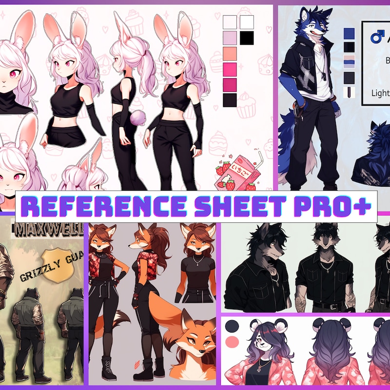 Furry Ref Sheet Base - Etsy