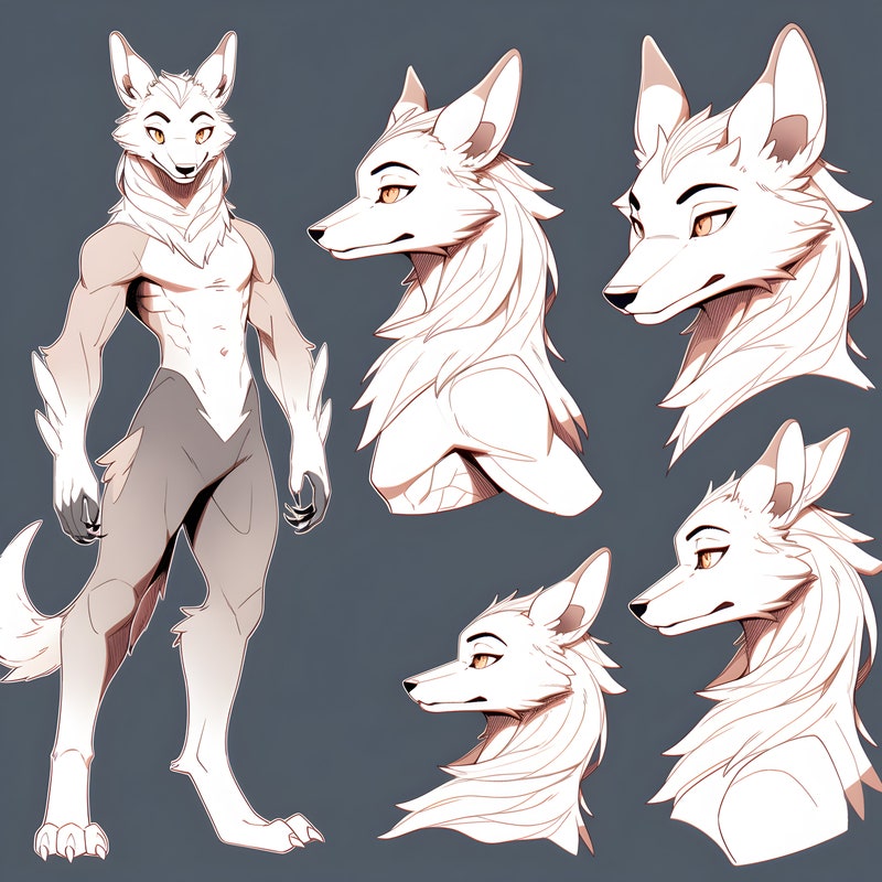 Fox Fursona Ref Sheet - Etsy
