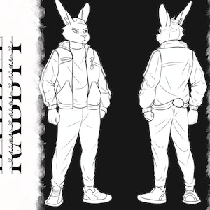 Ref Sheet Base Bunny Base Cute Furry: Petite Rabbit Fursona Furry Base ...