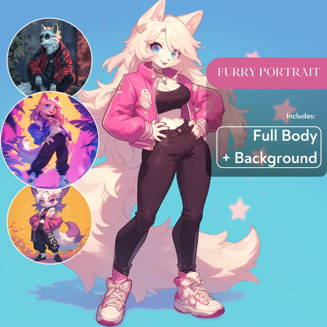 Digital Furry Portrait - Custom Illustration [YOUR CHARACTER] With ...
