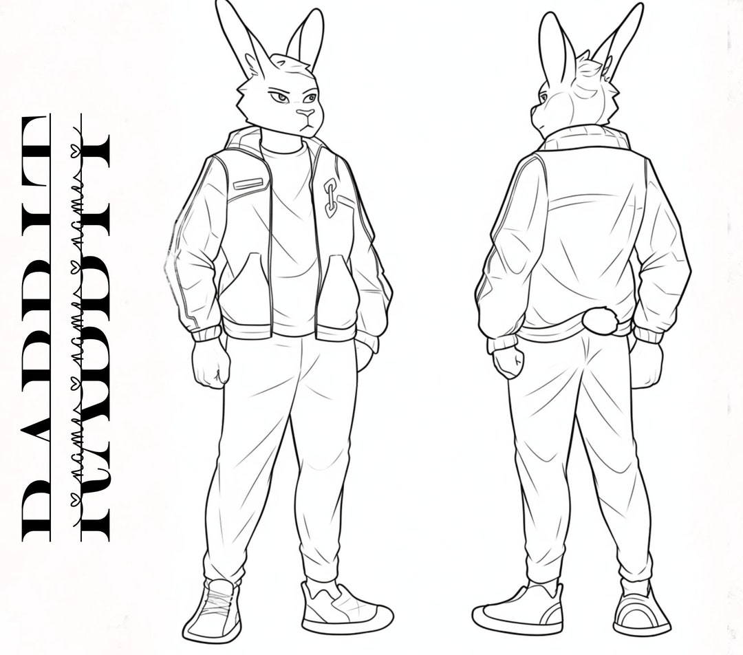 Ref Sheet Base Bunny Base Cute Furry: Petite Rabbit Fursona Furry Base ...