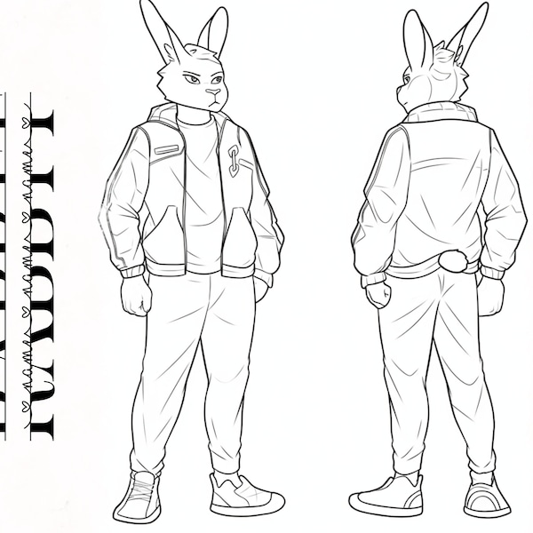 Rabbit Fursona - Etsy