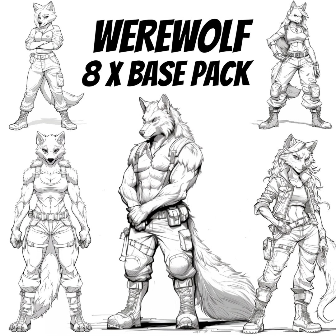 P2U Werewolf Base | Werewolf Female and Male Base for Base Fills ...