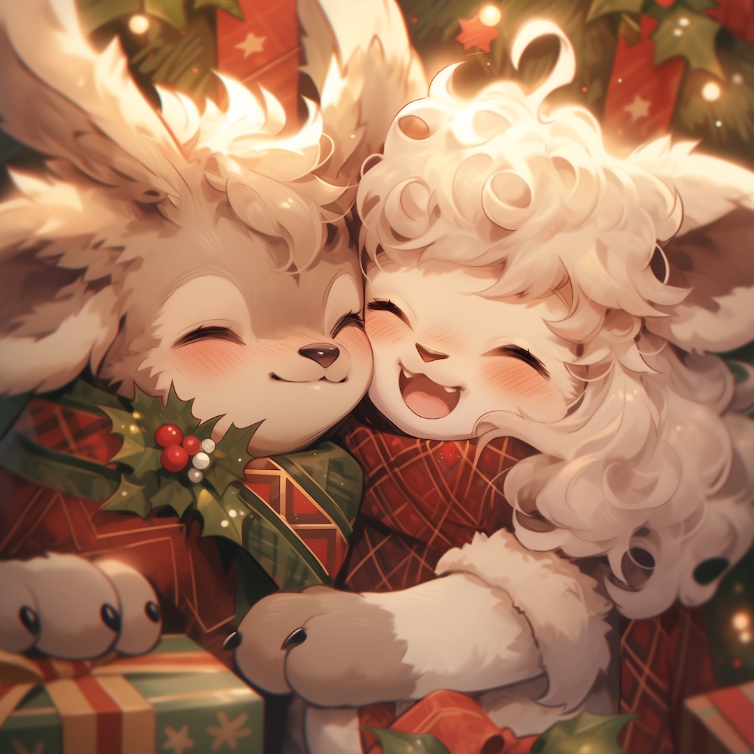Christmas Furry Couple Commission | XMAS Digital Painting | Masterpiece ...