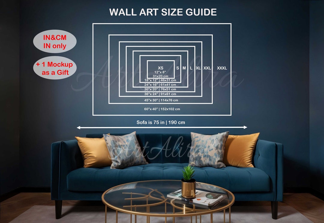 Large Wall Art Size Guide 3x2 Aspect Ratio Horizontal Frame - Etsy