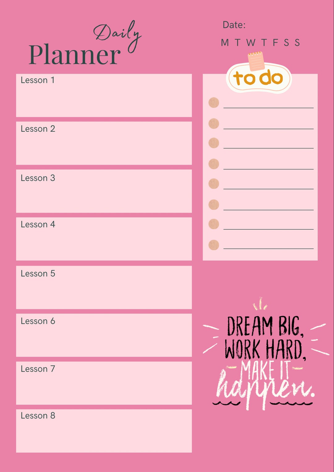 Daily Planner - Etsy