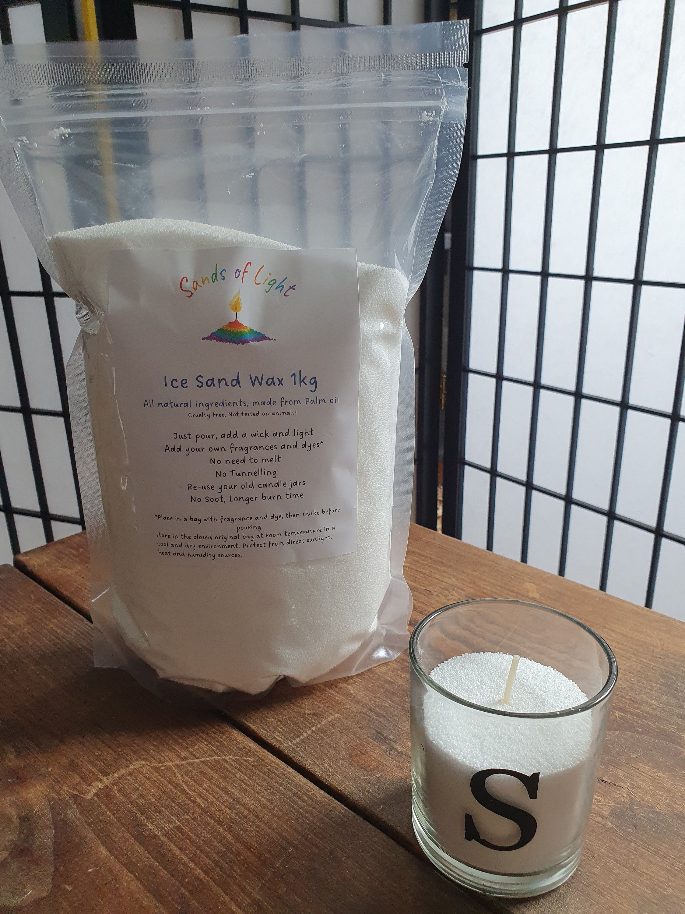 Ice Sand Candle Wax 1kg White Wax Granules for Candle Making Without ...