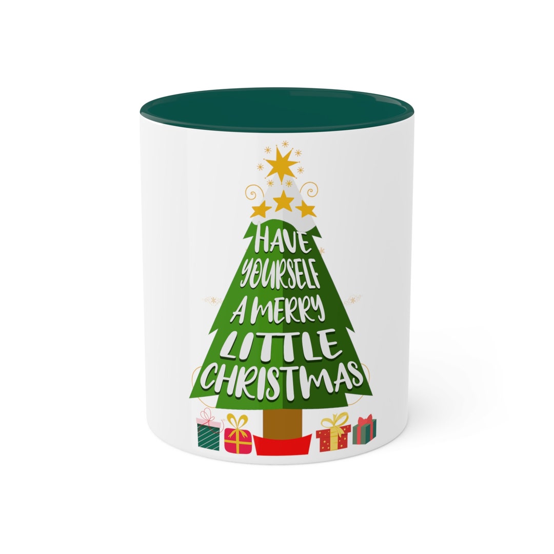 Joyful Christmas Tree Coffee Mug Festive Holiday Drinkware - Etsy