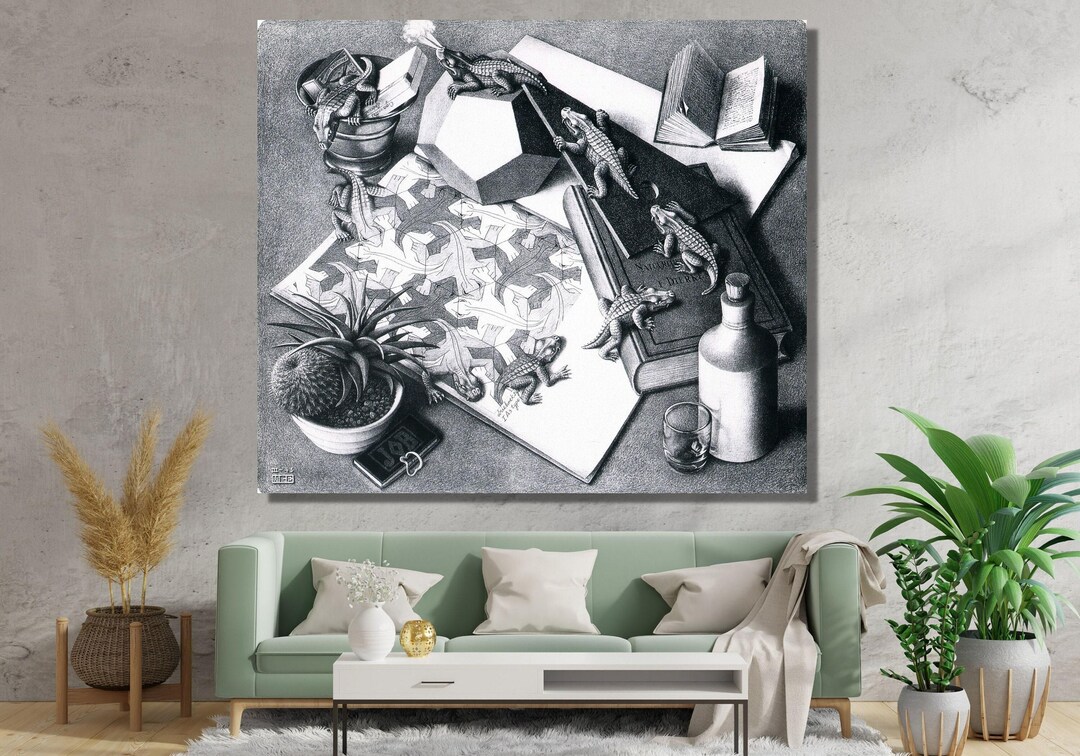 Escher Relativity Canvas Print, Modern Abstract Art - Etsy