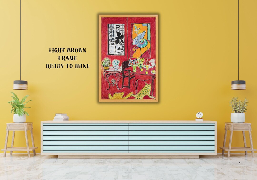 Matisse Large Red Interior Canvas Art: Fine Art Print - Etsy