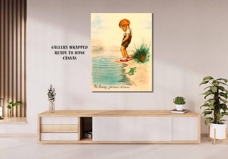 Georges Redon: Boy Peeing in Lake, Vintage Art Print - Etsy
