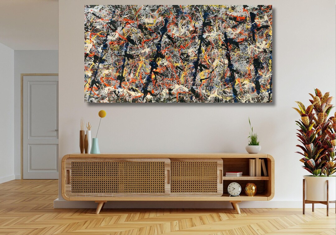 Jackson Pollock Abstract Canvas Print, Large Wall Art - Etsy