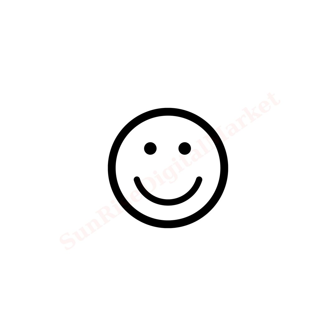Smiley Face Digital Download SVG PNG JPG, Happy Face, Smiley Face Art ...
