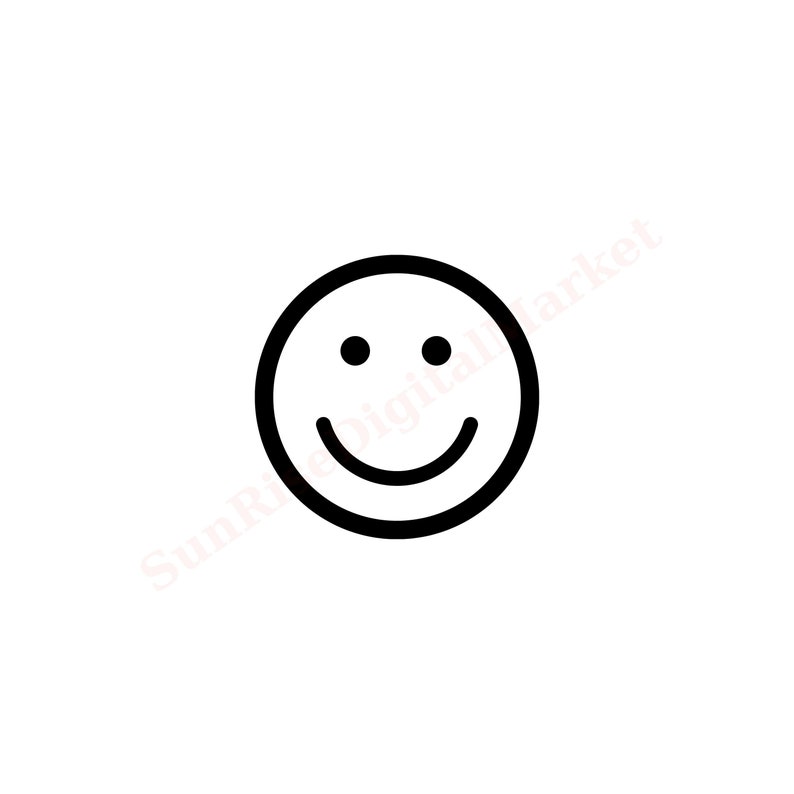 Smiley Face Digital Download SVG PNG JPG, Happy Face, Smiley Face Art ...