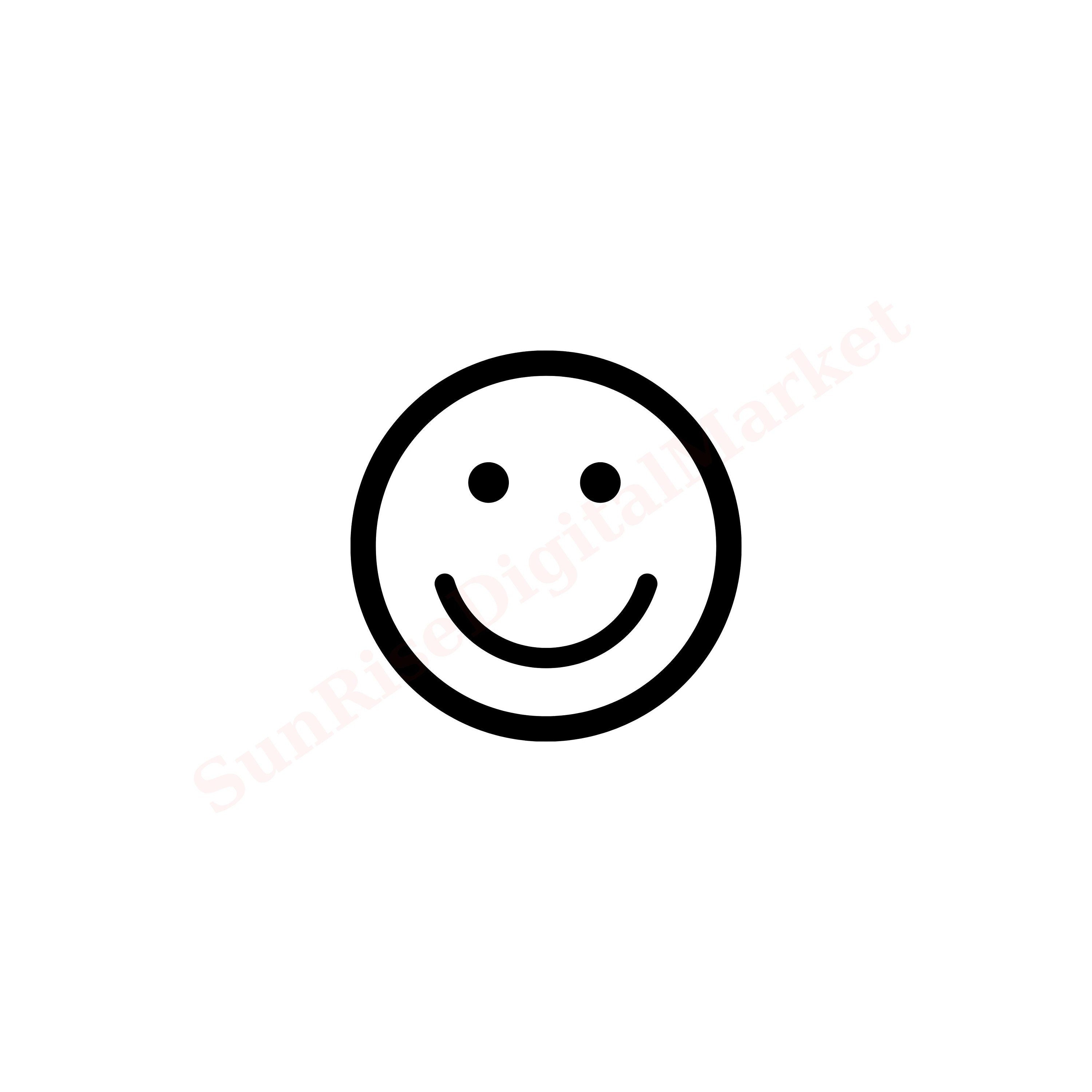 Smiley Face Digital Download SVG PNG JPG Happy Face Smiley - Etsy
