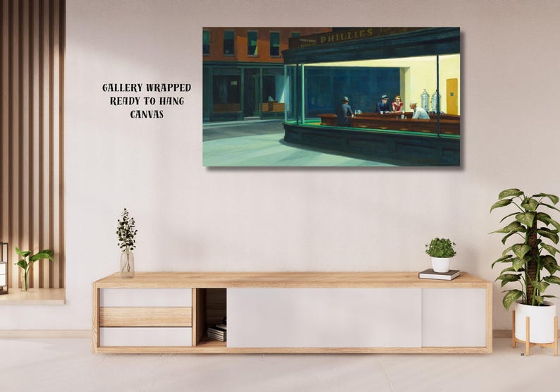Nighthawks Canvas Print, Edward Hopper Painting, Gallery Wrapped - Etsy UK