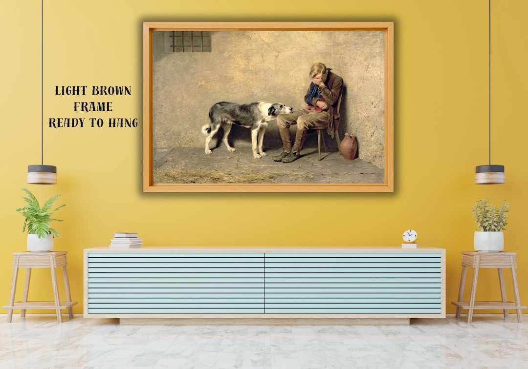 Briton Riviere Fidelity Art, Canvas Wall Art, Dog Painting - Etsy