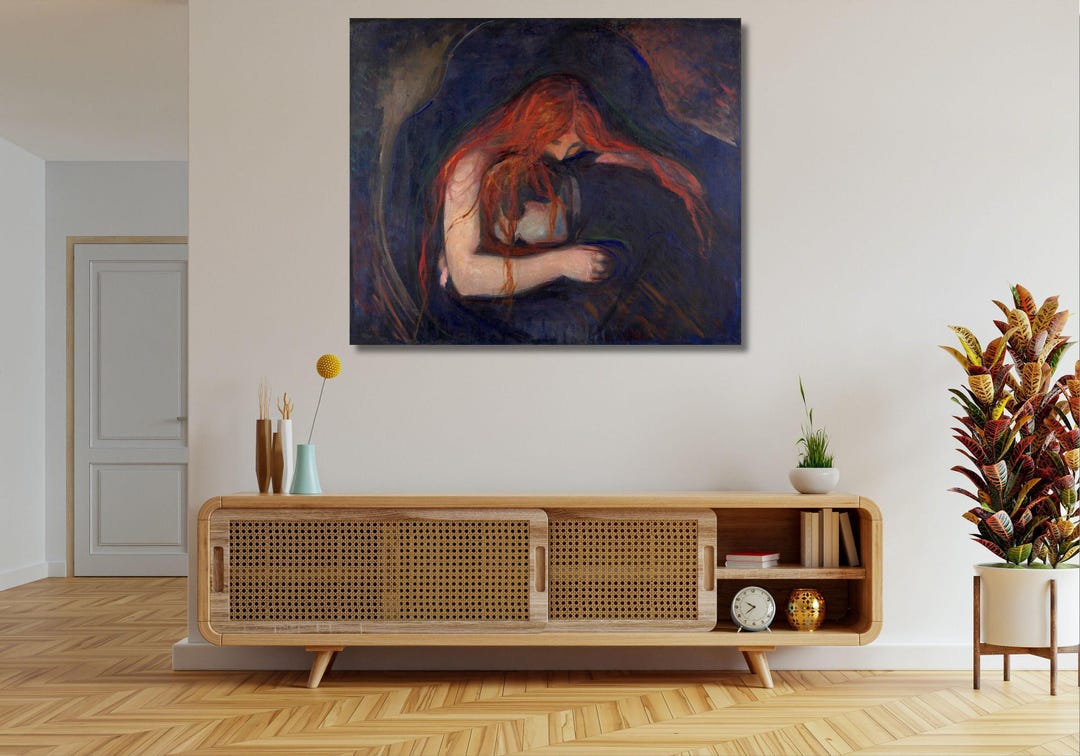 Edvard Munch Vampire Canvas Print, Expressionism Wall Art - Etsy