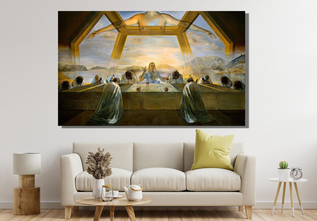Salvador Dali Last Supper Canvas Print, Surrealism Art Poster, Ready to ...