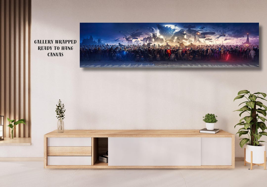 Movie Character Panorama Canvas Wall Art, Blockbuster Film - Etsy