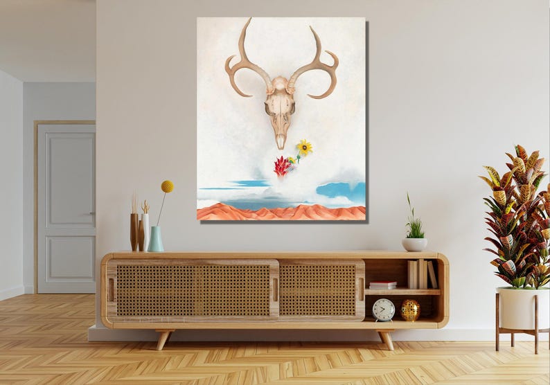 Georgia O'keeffe Inspired Canvas Art, Vintage Landscape Poster - Etsy