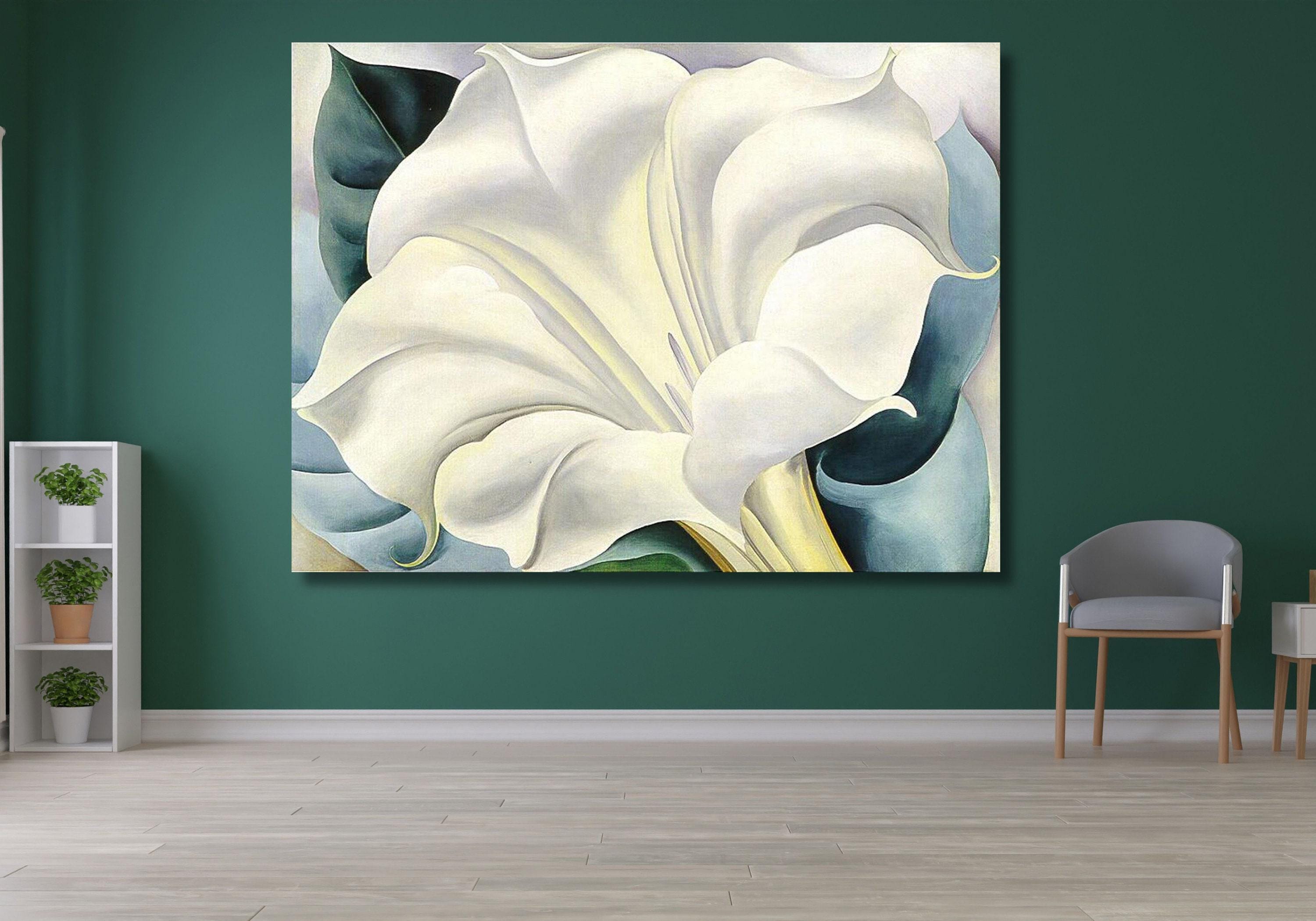 Georgia O'keeffe White Flower Canvas Print, Art Reproduction - Etsy