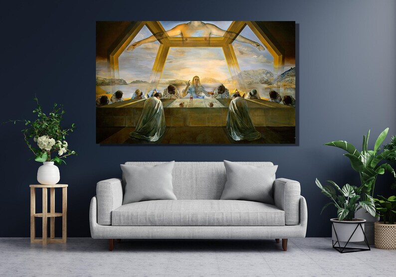 Salvador Dali Last Supper Canvas Print, Surrealism Art Poster, Ready to ...