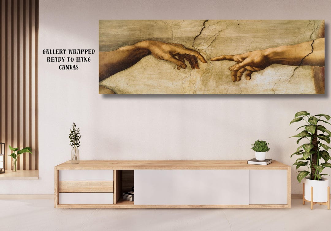 Creation of Adam Canvas Wall Art, Michelangelo, Modern Room Decor - Etsy