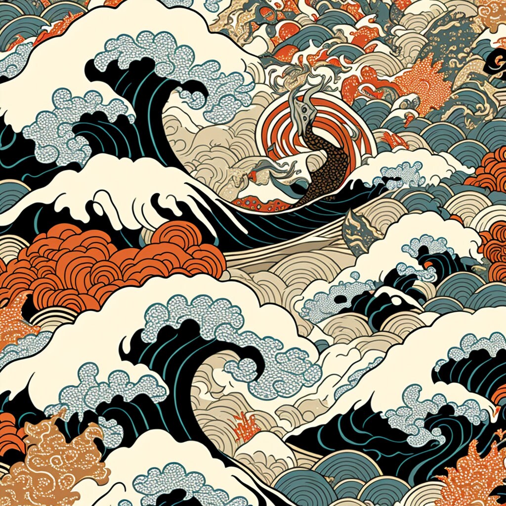 Wave Style Pattern - Etsy