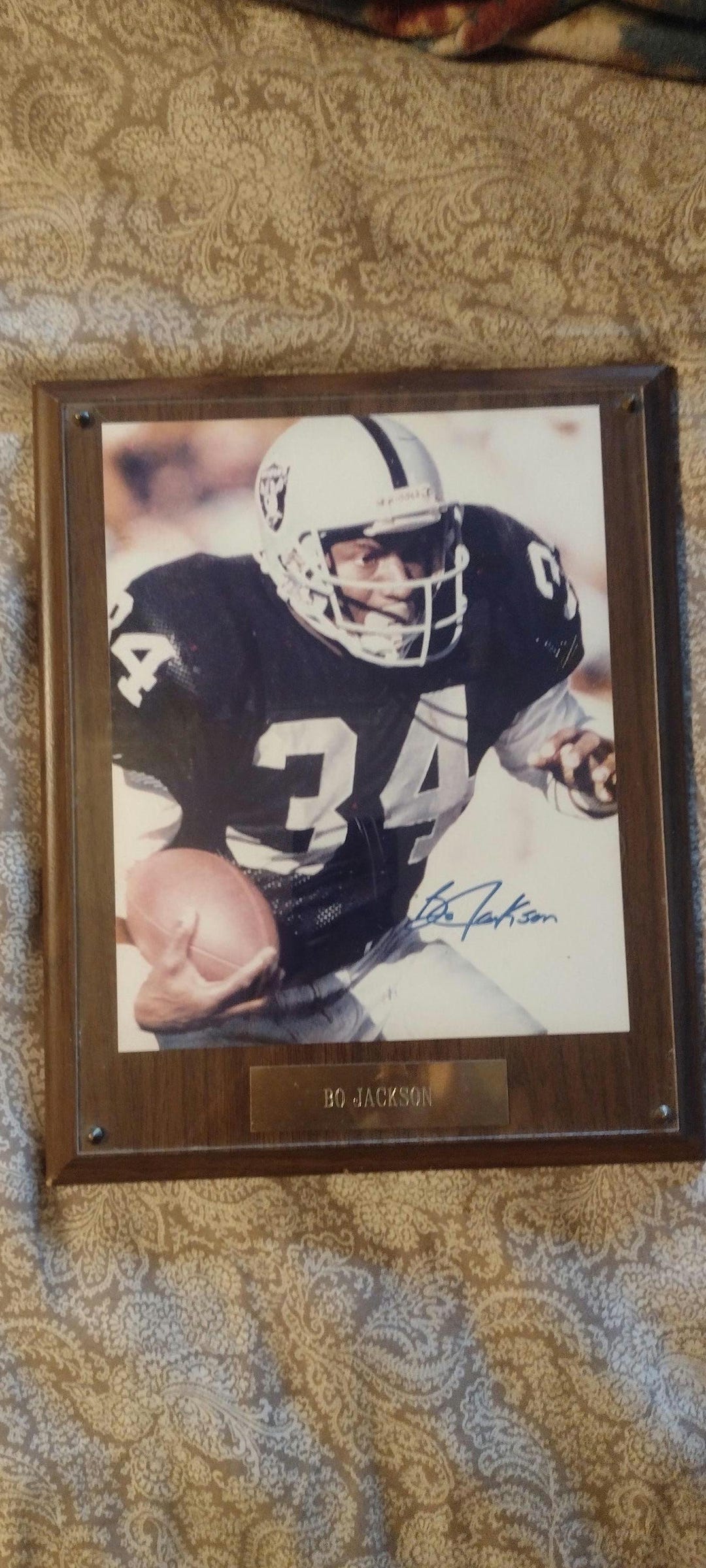 Vintage Bo Jackson Autograph Plaque - Etsy