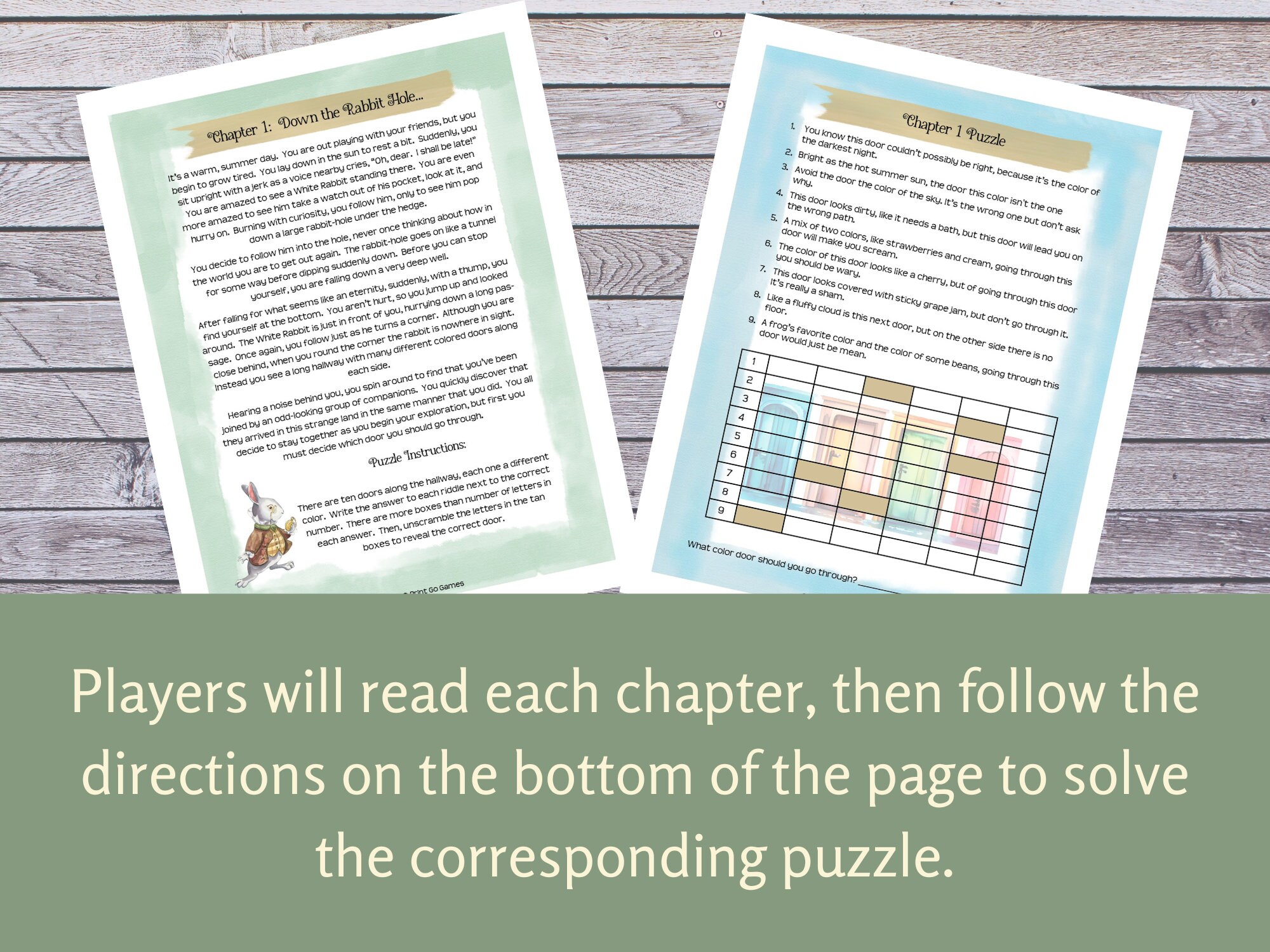 Alice in Wonderland Escape Room - Printable Party Game for Kids ...