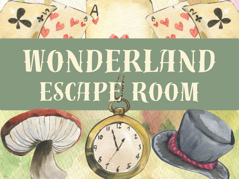 Alice in Wonderland Escape Room: Printable Puzzle Game (PDF) - Etsy