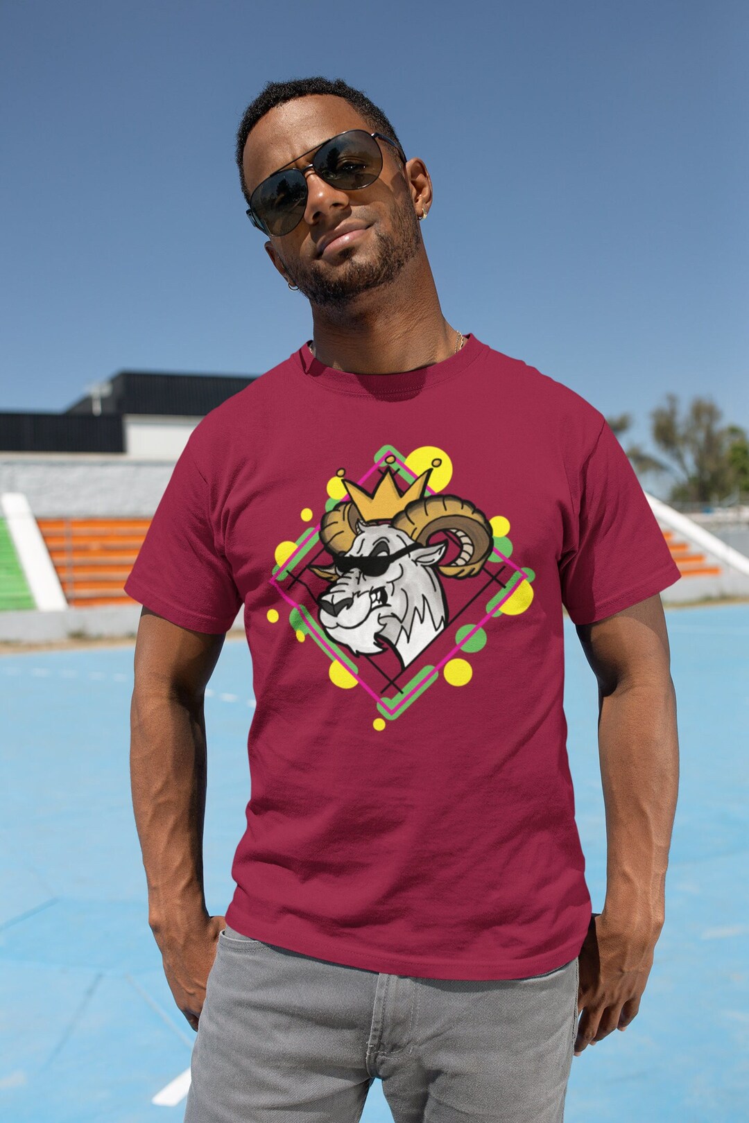 The GOAT Graphic Tee / Goat T-shirt / Cool Goat / Funny T-shirts / Cool ...
