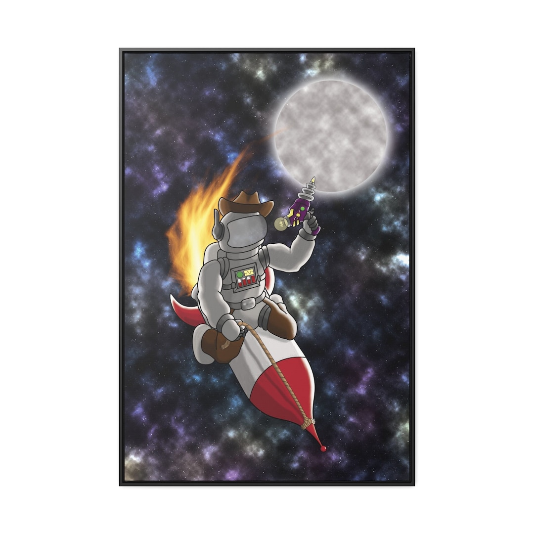 Space Cowboy Framed Wall Art / Wall Art / Wall Decor / Art / Artwork ...