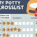 Potty Training List, Reward Chart, Sticker Chart, Printable Potty Chart ...