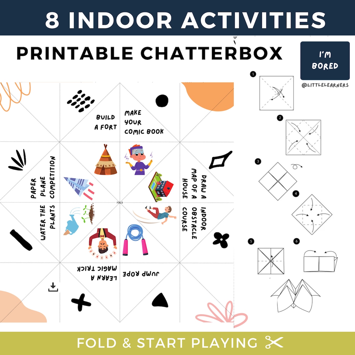 I'm Bored Chatterbox, 8 Indoor Activities for Young Children, Printable ...