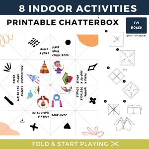 I'm Bored Chatterbox, 8 Indoor Activities for Young Children, Printable ...