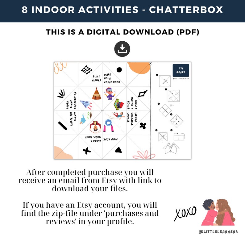 I'm Bored Chatterbox, 8 Indoor Activities for Young Children, Printable ...