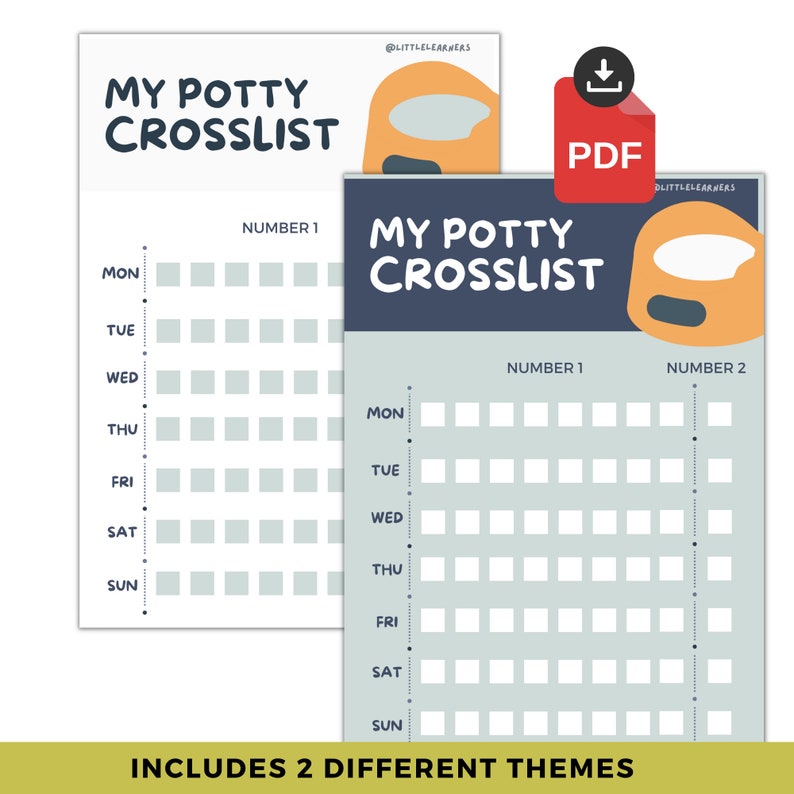 Potty Training List, Reward Chart, Sticker Chart, Printable Potty Chart ...