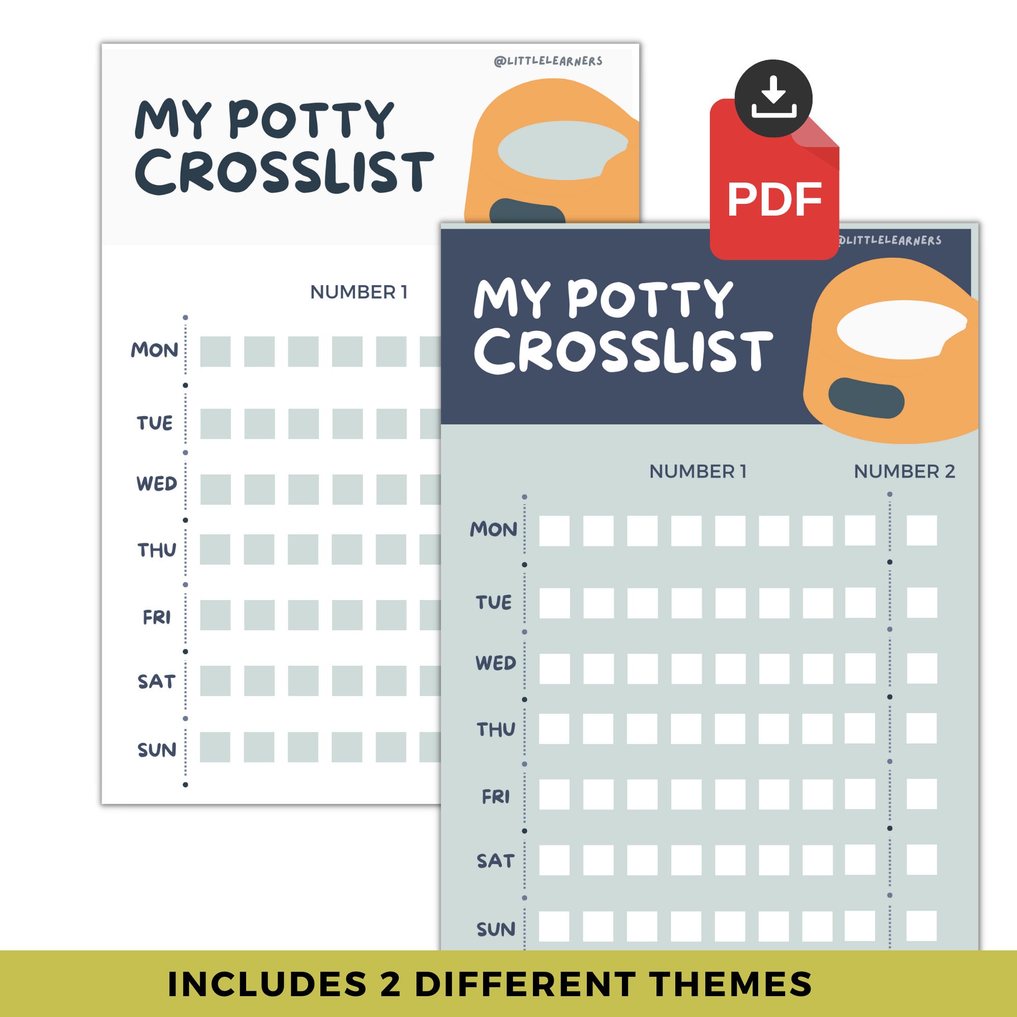 Potty Training List, Reward Chart, Sticker Chart, Printable Potty Chart ...