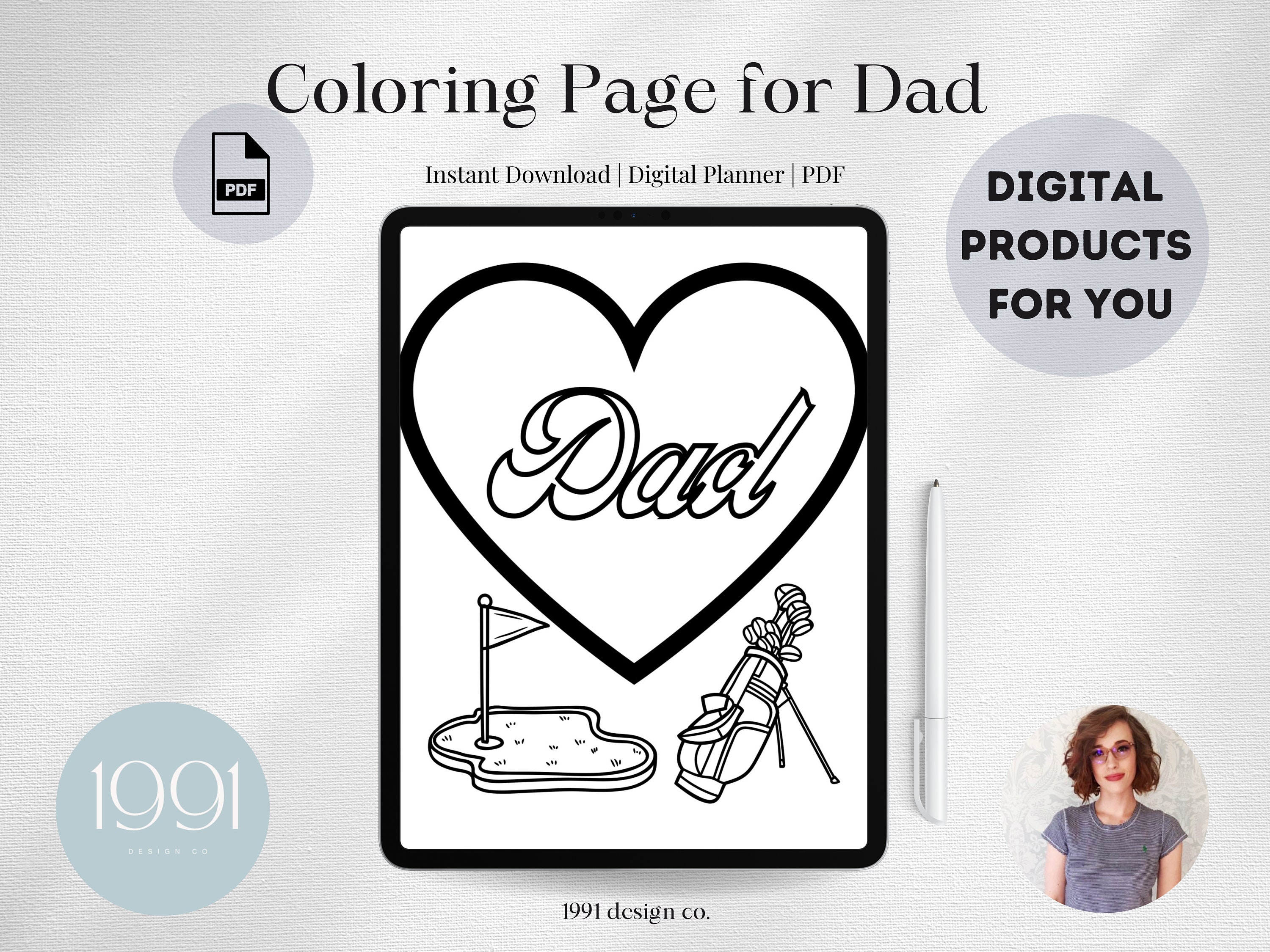 Father's Day Coloring Page Bundle Printable PDF Digital Download - Etsy
