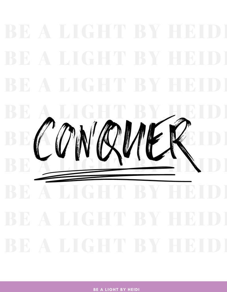 Conquer --- PNG & SVG Digital File Instant Download - Etsy